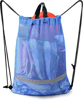 China Beach BeeGreen Mesh Drawstring Bag Backpack Lightweight Heavy Duty For Sport for sale