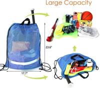 China Beach BeeGreen Mesh Drawstring Bag Backpack Lightweight Heavy Duty For Sport for sale