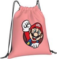 China Custom Pink Drawstring Backpack 43x36cm Lightweight Polyester Gym Yoga Bag for Men Women for sale