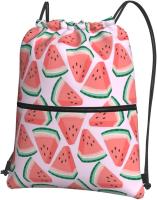 China Watermelon Drawstring Gym Backpack Bag Waterproof For Men Women With Pockets for sale