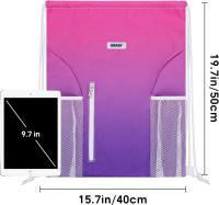 China Water Resistant Drawstring Backpack Bag Sport Gym Sackpack With Mesh Pockets for sale