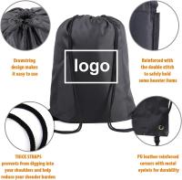 China Bulk Black Drawstring Backpack X-Large 22.4x18.1 Inch Sports Cinch Sack Gym Bag for sale