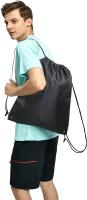 China Bulk Black Drawstring Backpack X-Large 22.4x18.1 Inch Sports Cinch Sack Gym Bag for sale