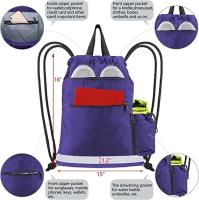 China Shockproof Drawstring Backpack Gym Sports Bag 18x15 inch for Swim Women Men for sale