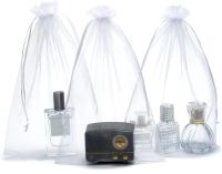 China Wholesale 8x12 Inch White Organza Drawstring Bags 0.1kg Polyester for Wedding Party Favors for sale