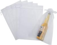 China Wholesale 8x12 Inch White Organza Drawstring Bags 0.1kg Polyester for Wedding Party Favors for sale