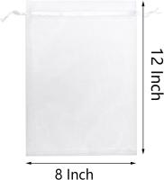 China Wholesale 8x12 Inch White Organza Drawstring Bags 0.1kg Polyester for Wedding Party Favors for sale