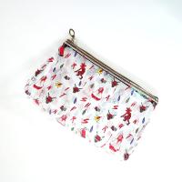 China Custom Canvas Cosmetic Bag 0.1kg Waterproof Lightweight Makeup Pouch for Travel for sale