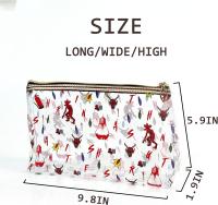 China Custom Canvas Cosmetic Bag 0.1kg Waterproof Lightweight Makeup Pouch for Travel for sale
