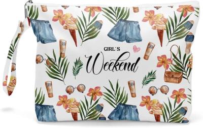 China Waterproof Polyester Travel Cosmetic Bag 11.8x8.7x2 Inch Large Capacity for Women for sale