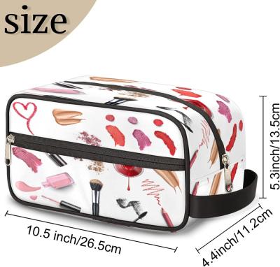 China Waterproof Polyester Travel Toiletry Bag 10.5x4.4x5.3 Inch Dopp Kit Cosmetic Organizer for Men Women for sale