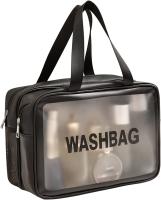 China Matte Translucent Travel Toiletry Bag 12.5x8.5x5.5 inch Waterproof Makeup Cosmetic Organizer with Handle for sale