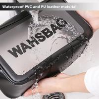 China Matte Translucent Travel Toiletry Bag 12.5x8.5x5.5 inch Waterproof Makeup Cosmetic Organizer with Handle for sale