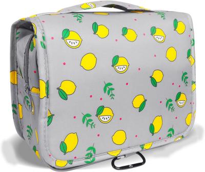 China Waterproof Polyester Toiletry Travel Bag 9.25x8.26x3.5 Inches with Hanging Hook for Women for sale