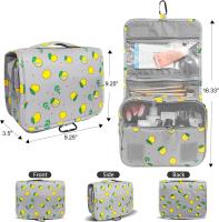 China Waterproof Polyester Toiletry Travel Bag 9.25x8.26x3.5 Inches with Hanging Hook for Women for sale