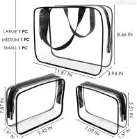 China Clear PVC Waterproof Travel Toiletry Bag 30x10x22cm with Durable Zipper for sale