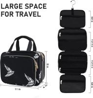 China Shockproof Travel Toiletry Organizer with Hanging Hook 11x8x4 Inch Water Resistant Cosmetic Bag for sale