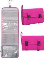 China Large Capacity Travel Hanging Toiletry Bag 11x8x4 Inch Waterproof Polyester Cosmetic Storage for sale