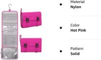 China Large Capacity Travel Hanging Toiletry Bag 11x8x4 Inch Waterproof Polyester Cosmetic Storage for sale