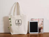 China Eco Friendly Reusable Canvas Tote Bag with Zipper for Grocery Shopping 0.2kg for sale