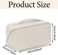 China Multifunctional Makeup Bags Waterproof Portable With Handle And Divider for sale