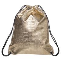 China Custom PU Leather Drawstring Bag Waterproof Storage Pouch for Headset Cable 20x15cm for sale
