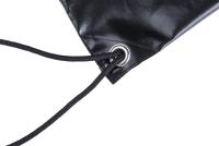 China Custom PU Leather Drawstring Bag Waterproof Storage Pouch for Headset Cable 20x15cm for sale