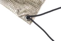 China Custom PU Leather Drawstring Bag Waterproof Storage Pouch for Headset Cable 20x15cm for sale