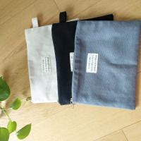 China Cotton Lining 12*8.5 Canvas Pen Case Stationery Storage for sale