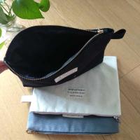 China Customize Black Flat Canvas Pouch For Ipad Reusable ECO Free Small Cotton Pocket for sale