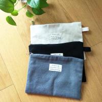 China Cotton Lining 12*8.5 Canvas Pen Case Stationery Storage for sale