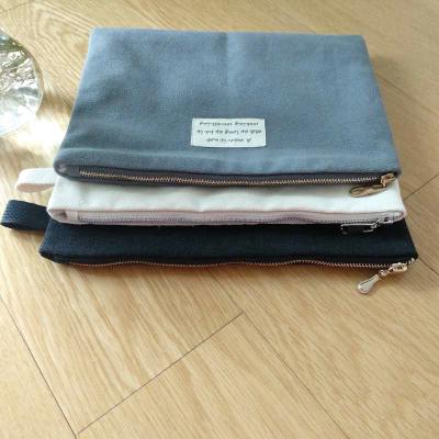 China Cotton Lining 12*8.5 Canvas Pen Case Stationery Storage for sale