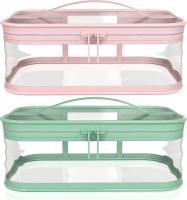 China PVC Transparent Makeup Bag 8.3x5.9x3.5 Inch Waterproof Travel Storage Pouch Shockproof for sale