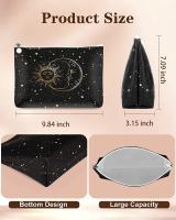 China Waterproof PU Leather Makeup Bag 9.84x3.15x7.09 Inch Cosmetic Pouch for Women Travel for sale