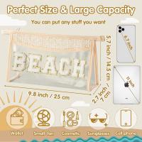China Transparent PVC Travel Toiletry Bag 30cm Waterproof Makeup Pouch with Zipper for sale