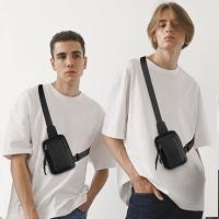 China Small Waterproof Crossbody Bag 7.5x4.7x2.75 inch Polyester Phone Chest Bag for Travel Hiking Men Women for sale