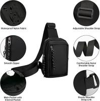 China Small Waterproof Crossbody Bag 7.5x4.7x2.75 inch Polyester Phone Chest Bag for Travel Hiking Men Women for sale