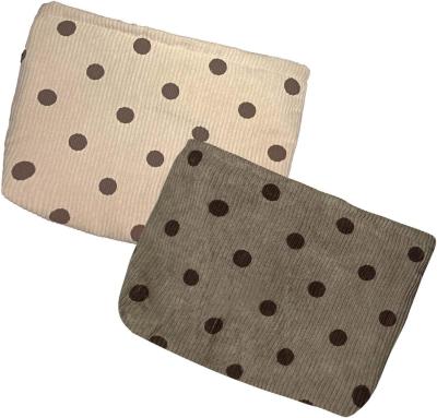 China Corduroy Velvet Cosmetic Bag Large Capacity 19x11x8 cm Shockproof Travel Makeup Pouch for sale