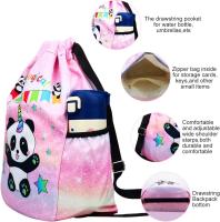 China Panda Mini Backpack for Kids 8.9x7.05x1.3 Inches Lightweight Travel Bag with 2 Water Bottle Holders for sale
