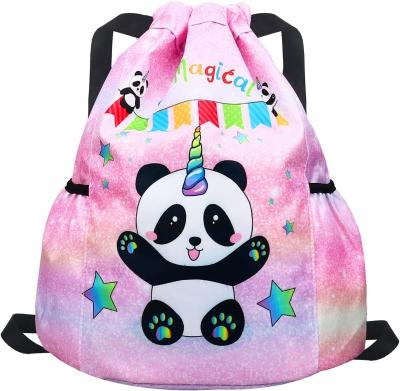 China Panda Mini Backpack for Kids 8.9x7.05x1.3 Inches Lightweight Travel Bag with 2 Water Bottle Holders for sale