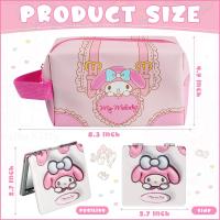 China Cute Rabbit PU Leather Waterproof Cosmetic Bag 8.3x3.9x4.9in Travel Makeup Pouch for sale