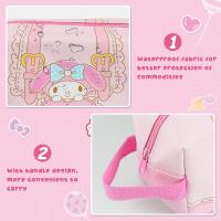 China Cute Rabbit PU Leather Waterproof Cosmetic Bag 8.3x3.9x4.9in Travel Makeup Pouch for sale