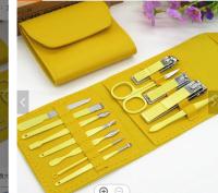 China Stainless Steel Manicure Set 16Pcs Nail Clippers Kit with Leather Bag for Professional Use for sale