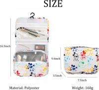 China Lightweight Hanging Travel Toiletry Bag 7.5x3.5x9.4inch Polyester Makeup Organizer for Women for sale