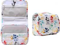 China Lightweight Hanging Travel Toiletry Bag 7.5x3.5x9.4inch Polyester Makeup Organizer for Women for sale