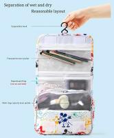China Lightweight Hanging Travel Toiletry Bag 7.5x3.5x9.4inch Polyester Makeup Organizer for Women for sale
