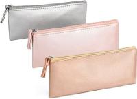 China PU Leather Cosmetic Pencil Bags Small Soft Makeup Pouch With Zipper for sale