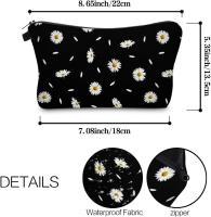 China Custom Travel Makeup Bag 4.8x7.5 Inch Soft Polyester Cosmetic Pouch for Women for sale