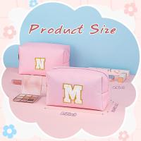 China Personalized PU Leather Cosmetic Bag 8.3x3.5x4.9in Waterproof Travel Toiletry Case for Women for sale