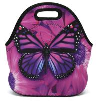 China Custom Neoprene Cooler Bag Waterproof SBR Insulated Lady Tote with Butterfly Design 30L for sale